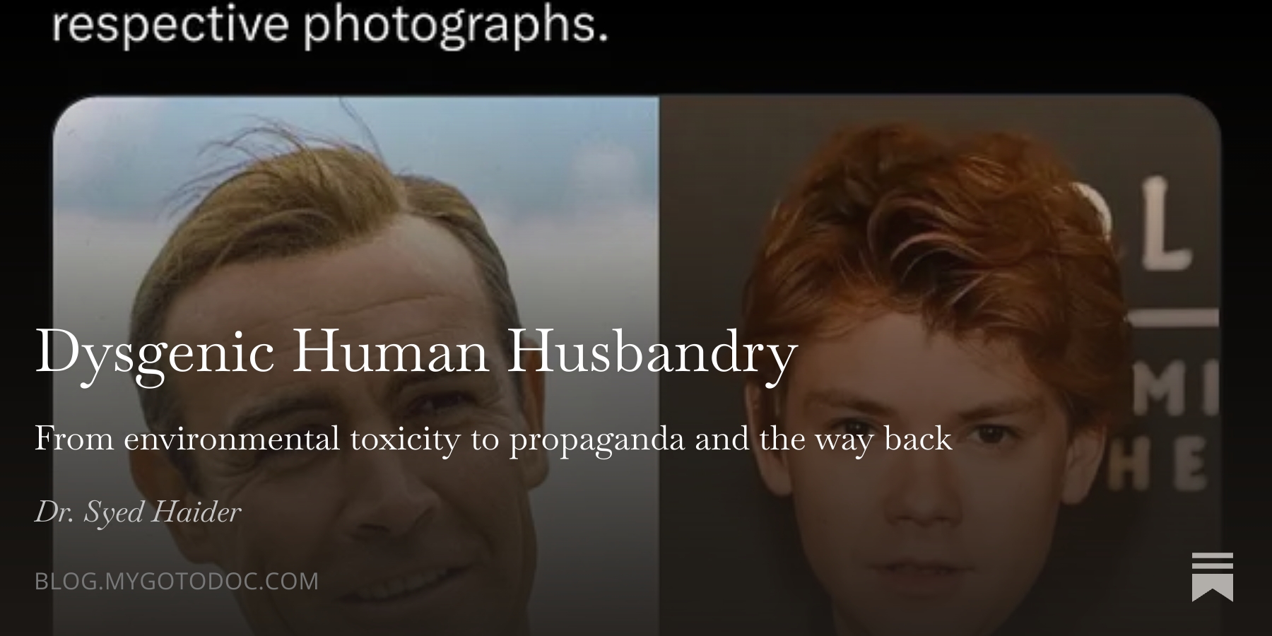 Dysgenic Human Husbandry - Dr. Syed Haider